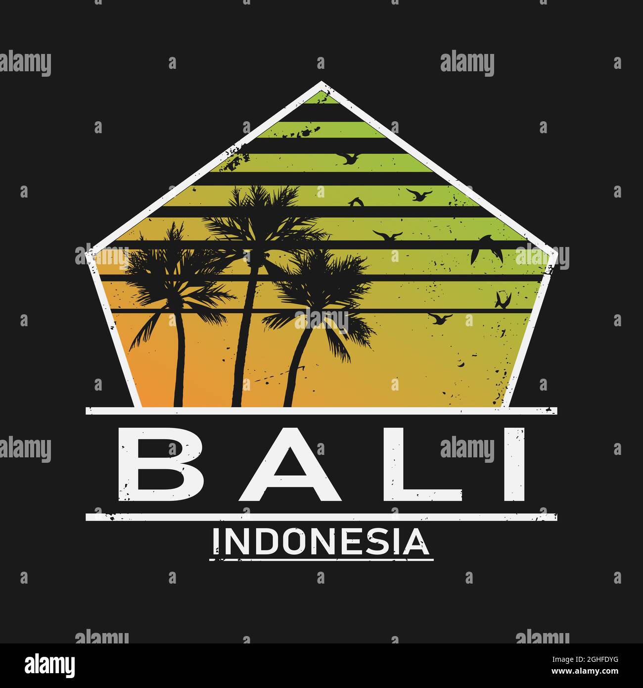 Bali Design typography vector illustration for t shirt Stock Vector ...