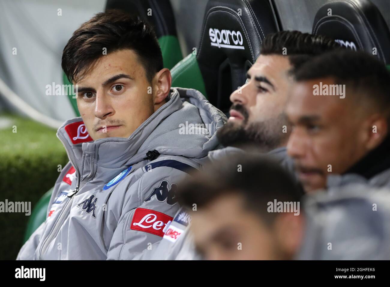Elif Elmas of Napoli pictured on the bench during the Serie A match at ...