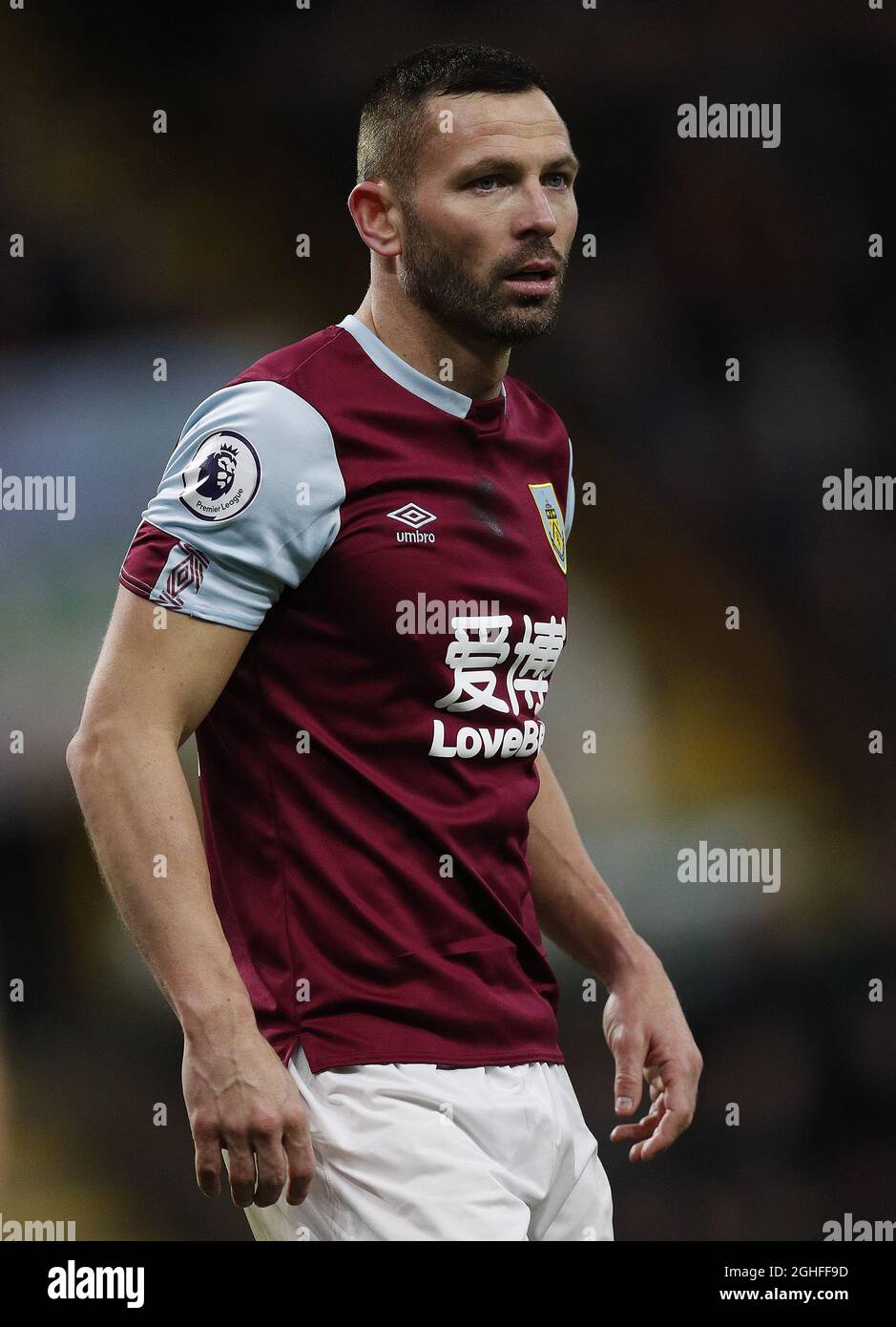 Phil Bardsley of Burnley during the Premier League match against ...