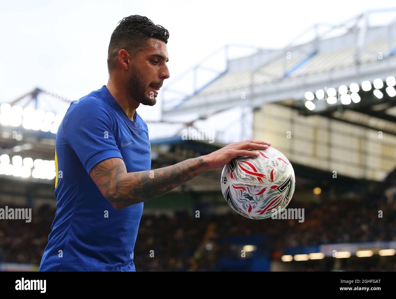 ChelseaÕs Emerson Palmieri during the FA Cup match at Stamford Bridge ...