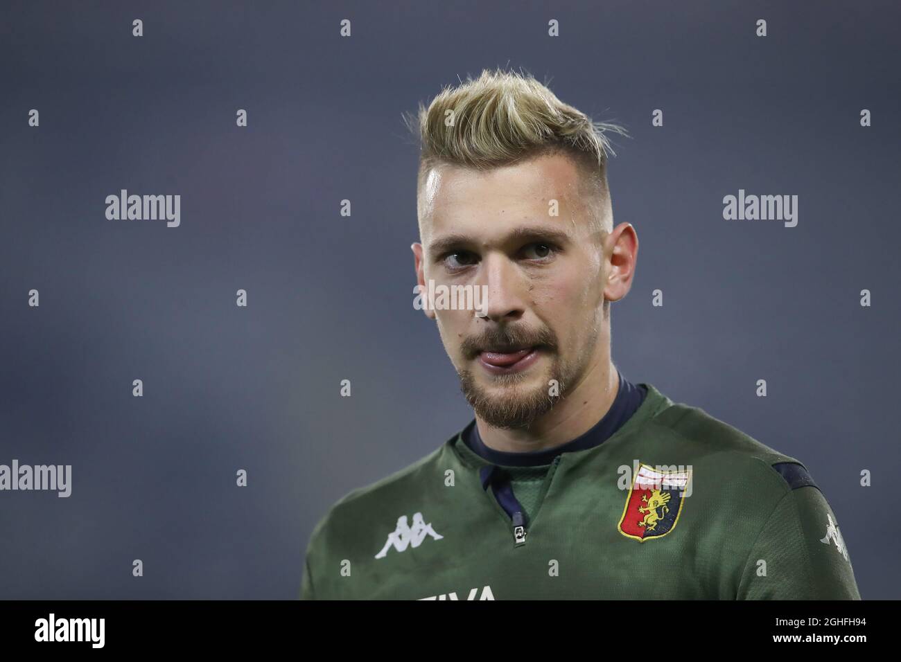 Ionut Radu of Genoa CFC during the Coppa Italia match at Stadio Grande ...