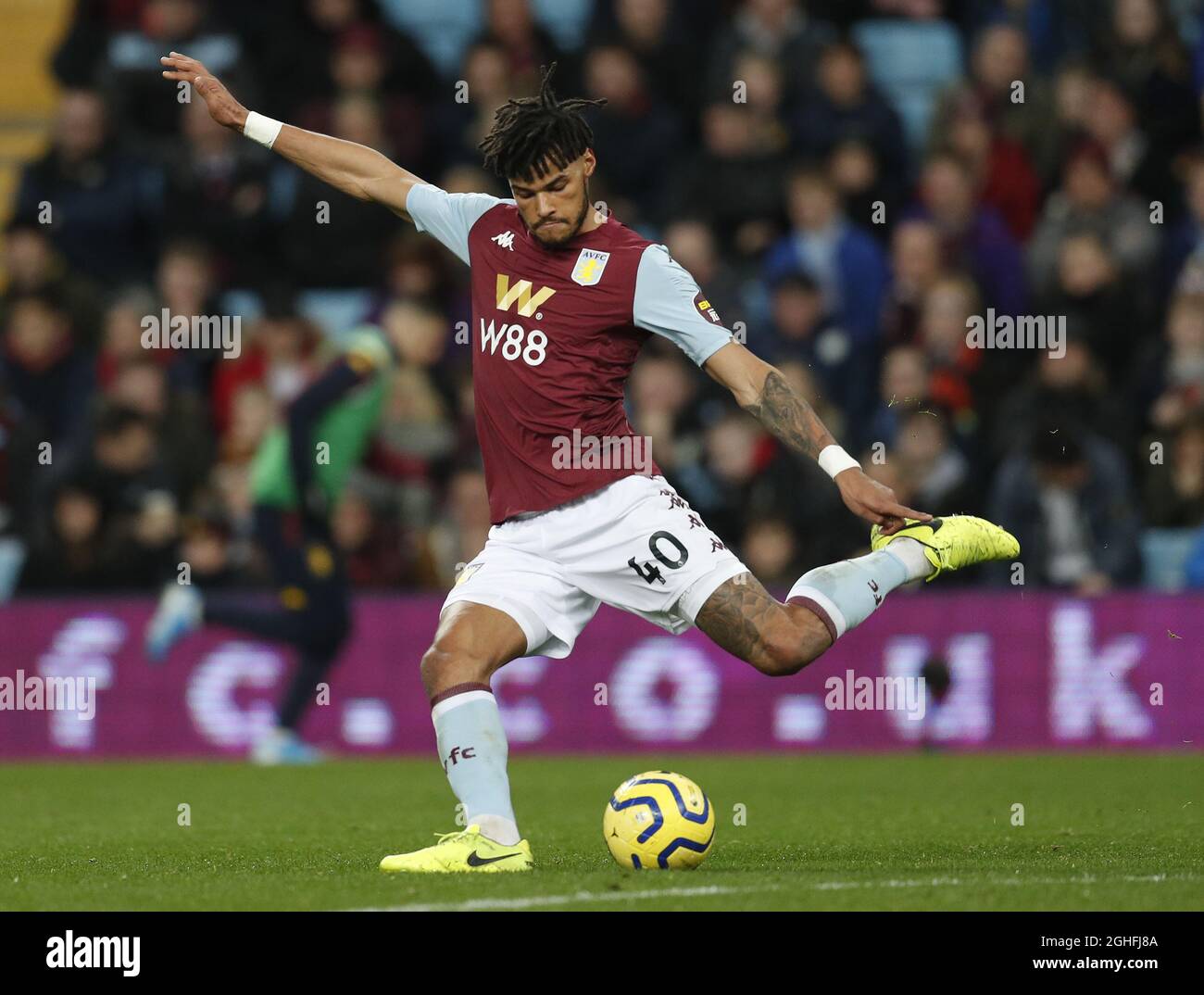 Tyrone Mings of Aston Villa during the Premier League match at Villa ...