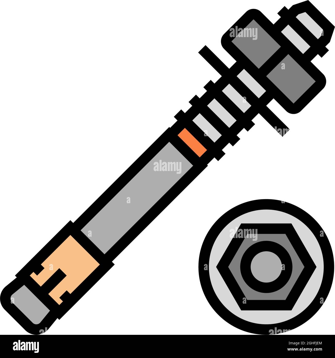 stud anchor color icon vector illustration Stock Vector Image & Art - Alamy