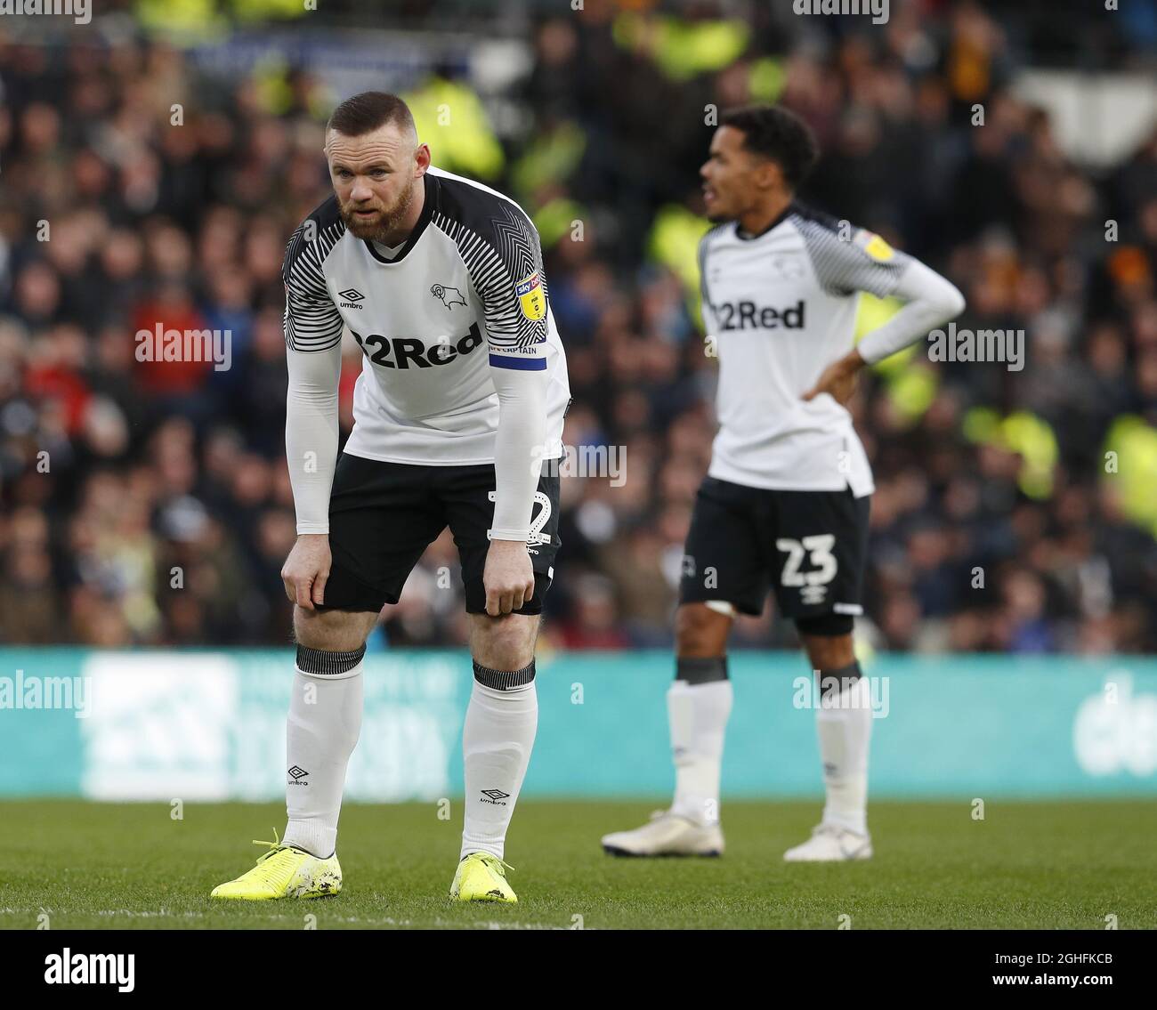Wayne Rooney of Derby County during the Sky Bet Championship match at ...