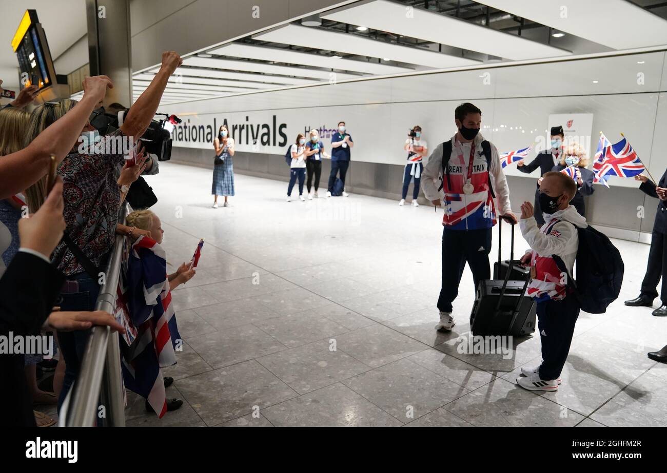 Great Britain's Krysten Coombs arrives Heathrow Airport in London after ...