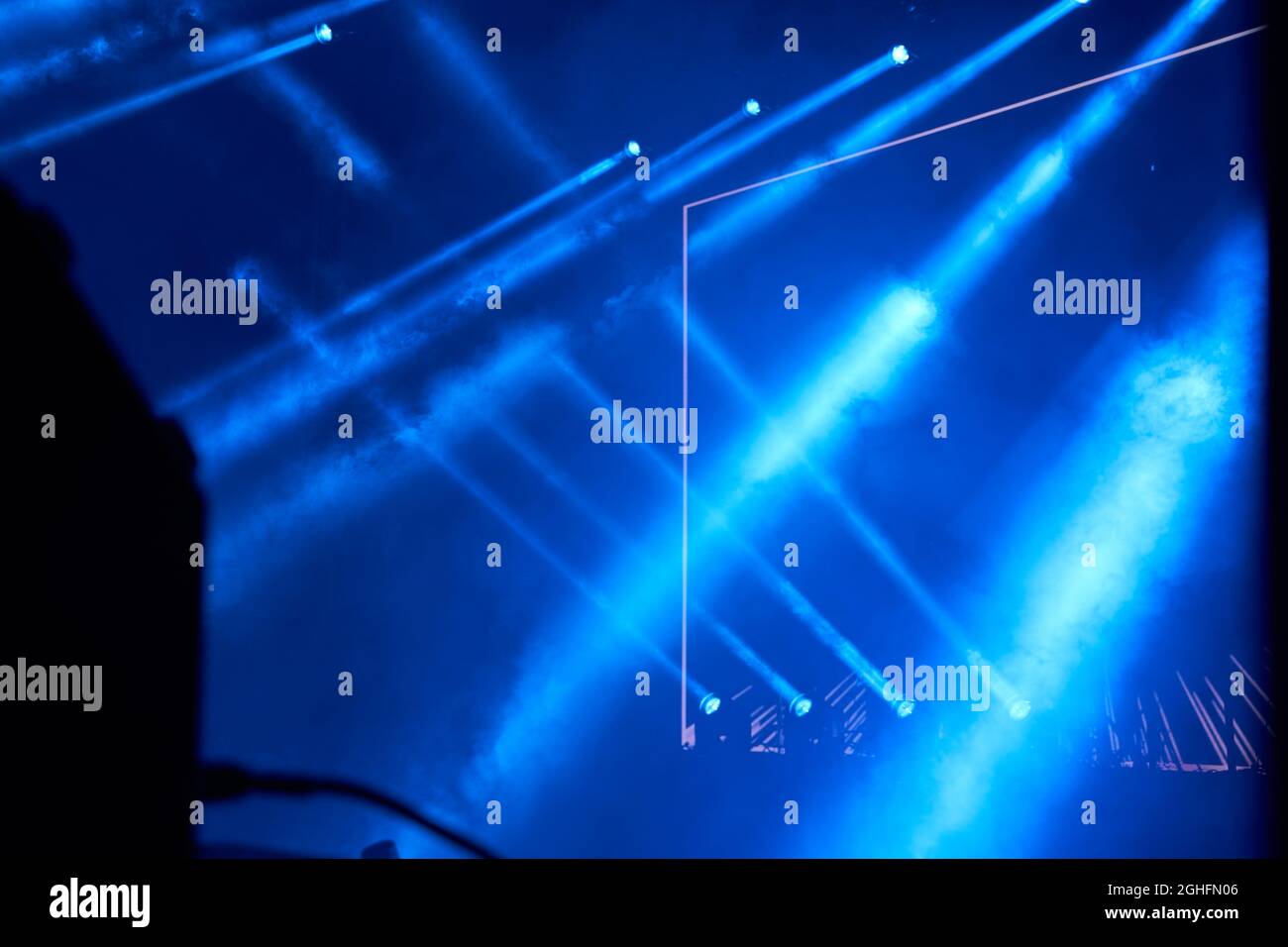 Light show during the concert. Nightclub light show Stock Photo - Alamy