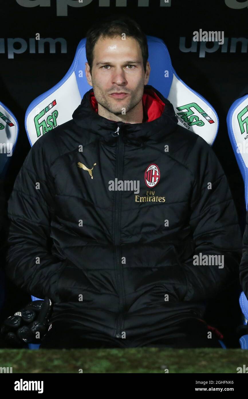 Asmir Begovic of AC Milan pictured on the bench before the Serie A ...