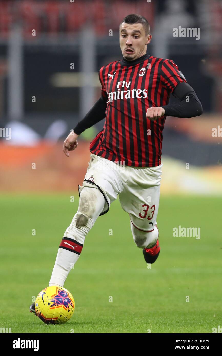 Rade Krunic of AC Milan during the Coppa Italia match at Giuseppe ...