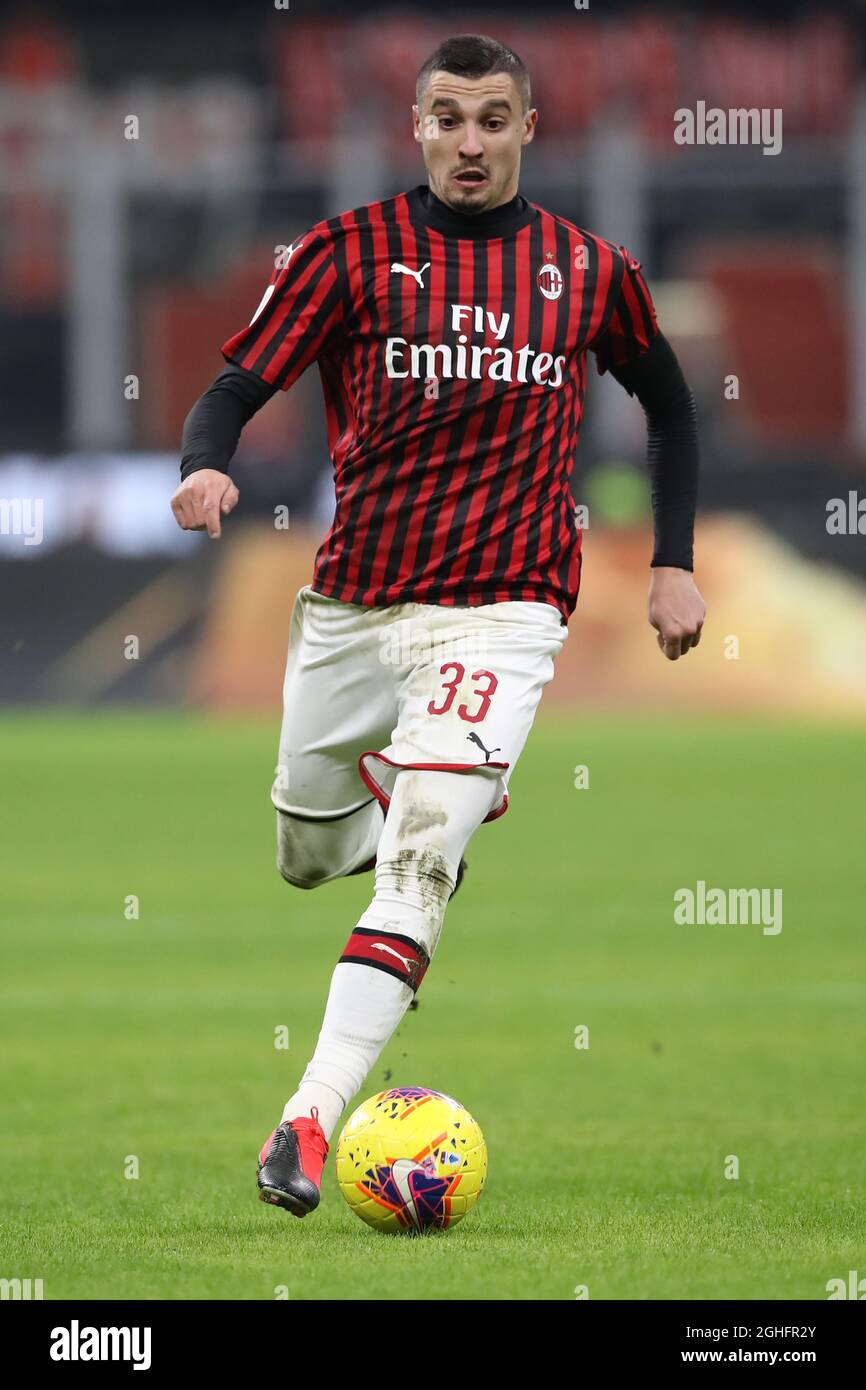 Rade Krunic of AC Milan during the Coppa Italia match at Giuseppe ...