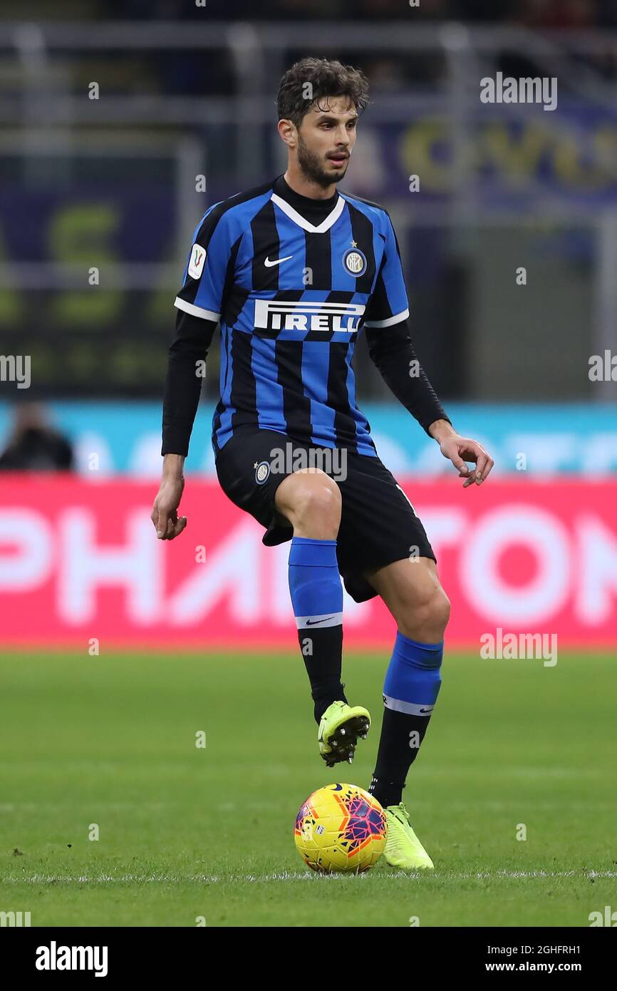 Andrea Ranocchia of Inter during the Coppa Italia match at Giuseppe ...