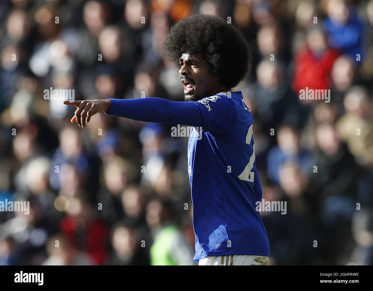 Hamza Choudhury of Leicester City during the Premier League match ...