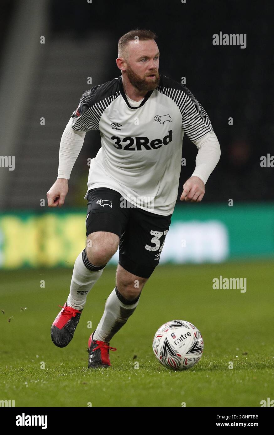 Wayne Rooney of Derby County during the FA Cup match at the Pride Park ...
