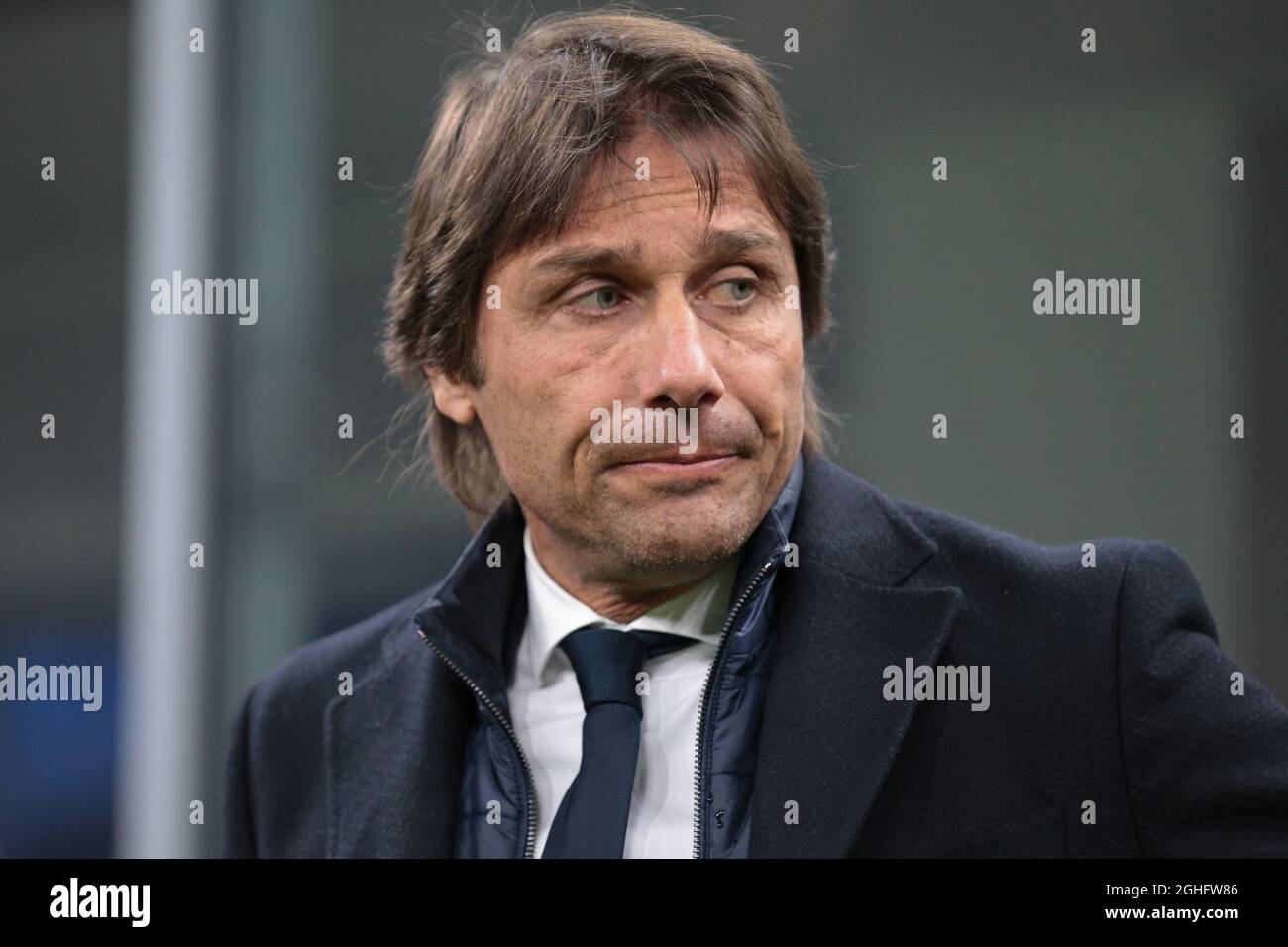 Antonio Conte Head coach of Inter during the Coppa Italia match at ...