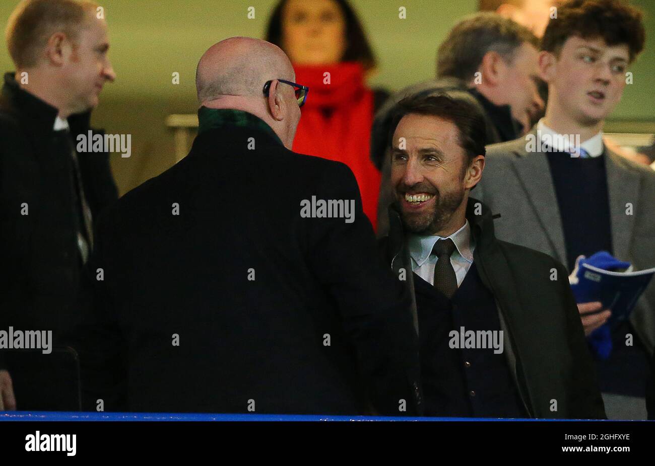 England manager Gareth Southgate is seen watching during the Premier ...