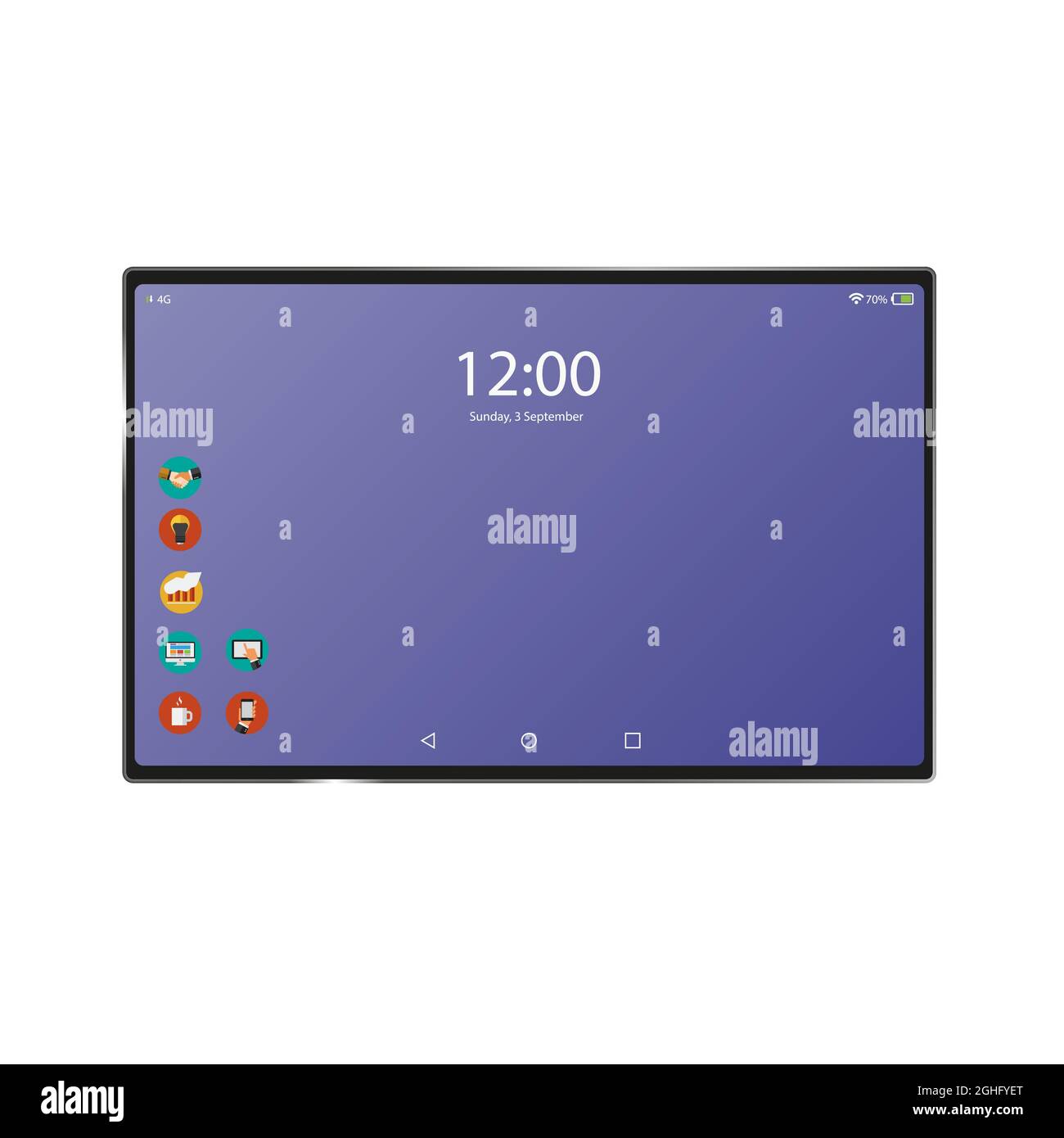 New tablet front and black vector drawing eps10 format isolated on ...