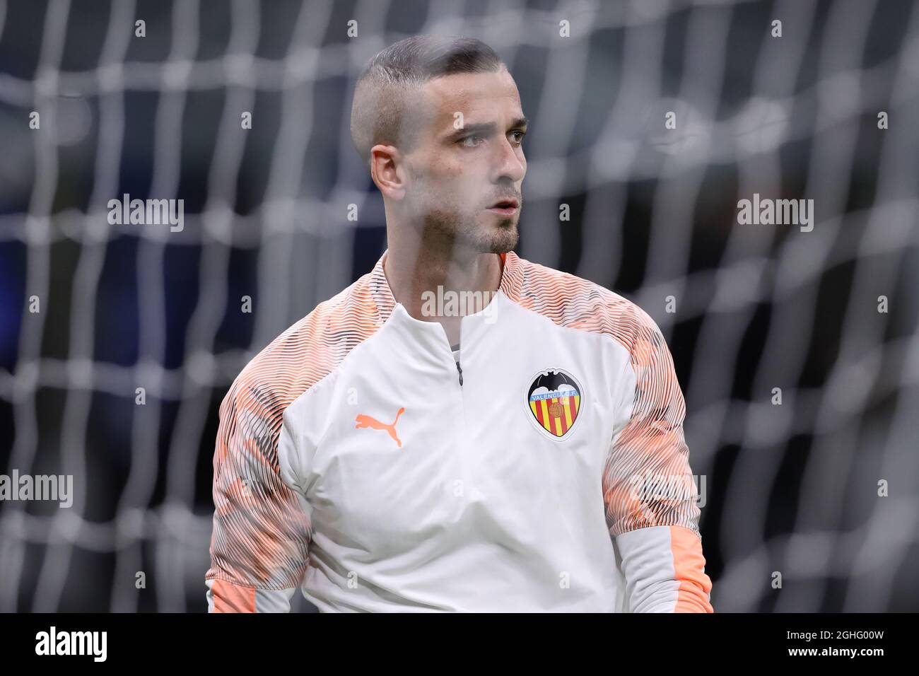 Valencia's Spanish goalkeeper Jaume Domenech during the UEFA Champions ...