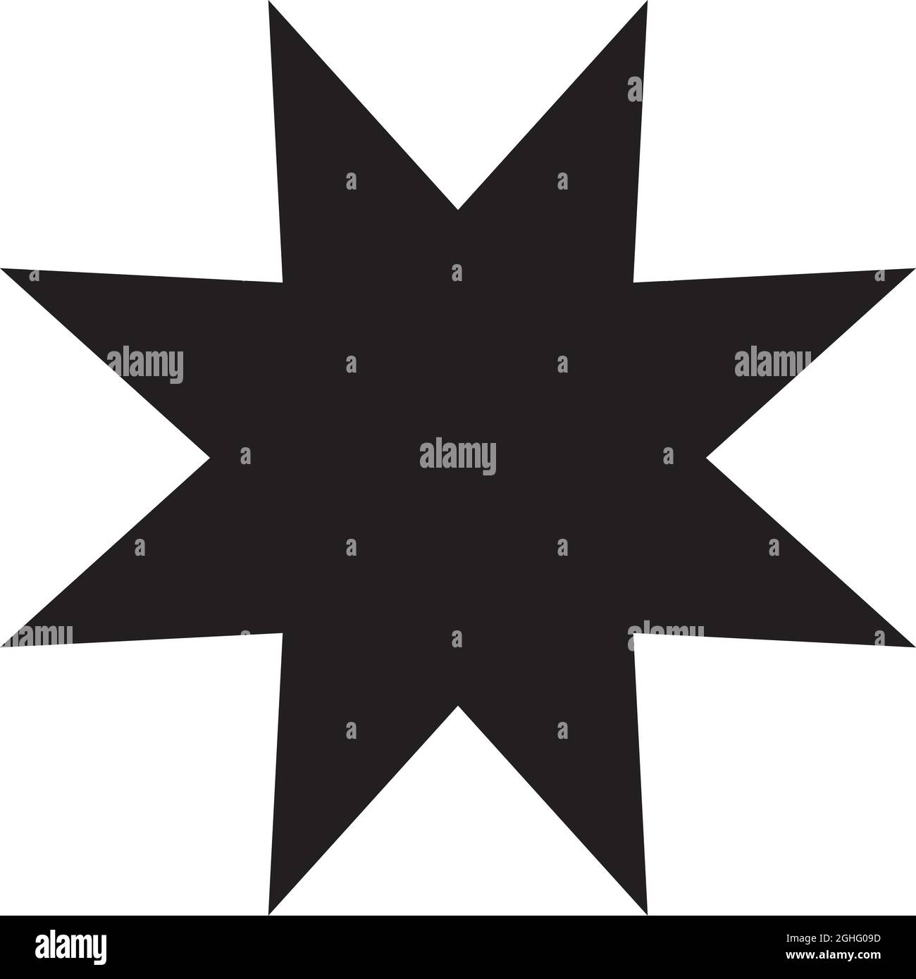 Eight-pointed star - Vector icon Stock Vector Image & Art - Alamy