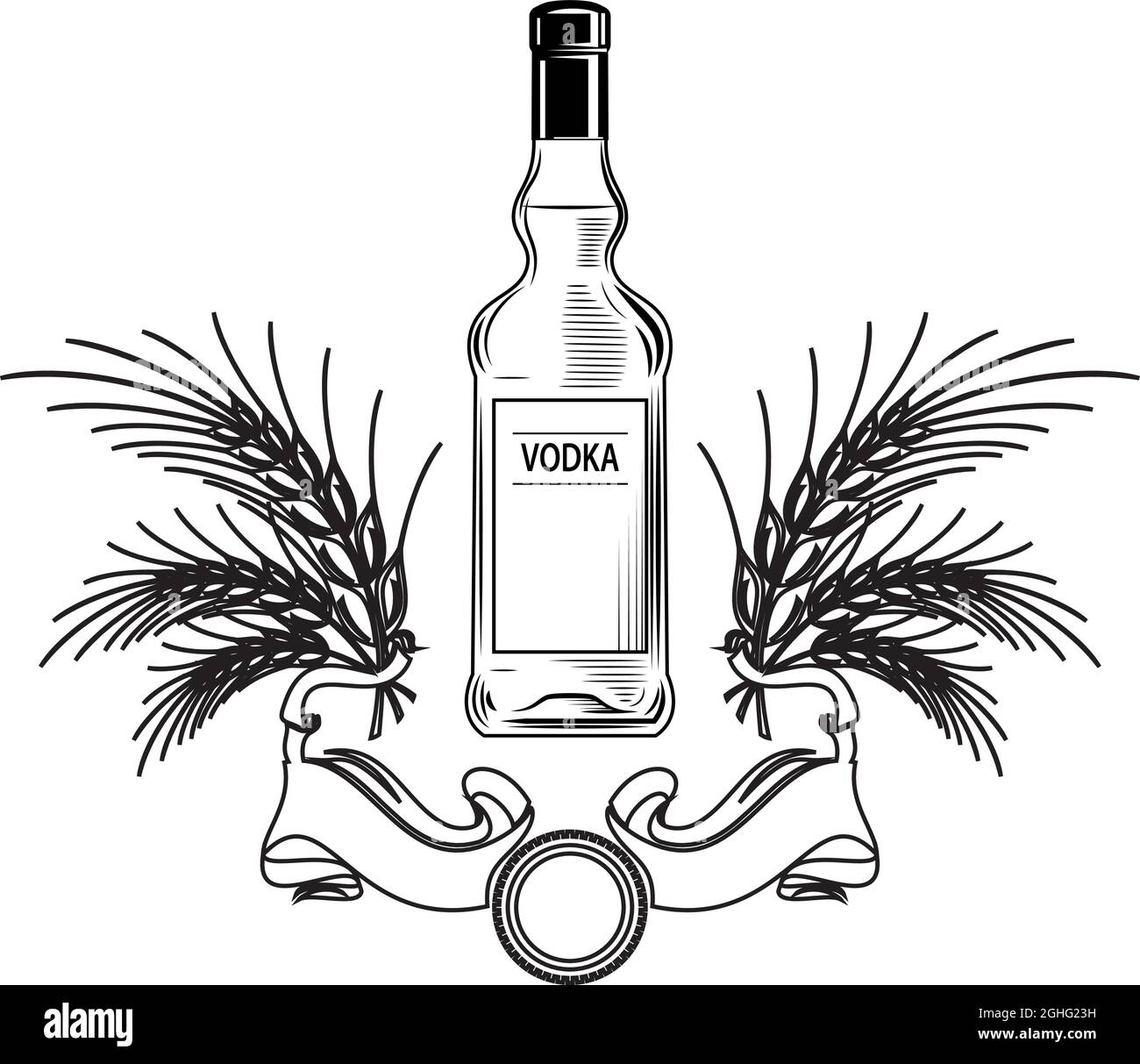 Alcohol Bottle Vodka Drink Drinking Cocktail Bar Pub Bartender Vintage ...