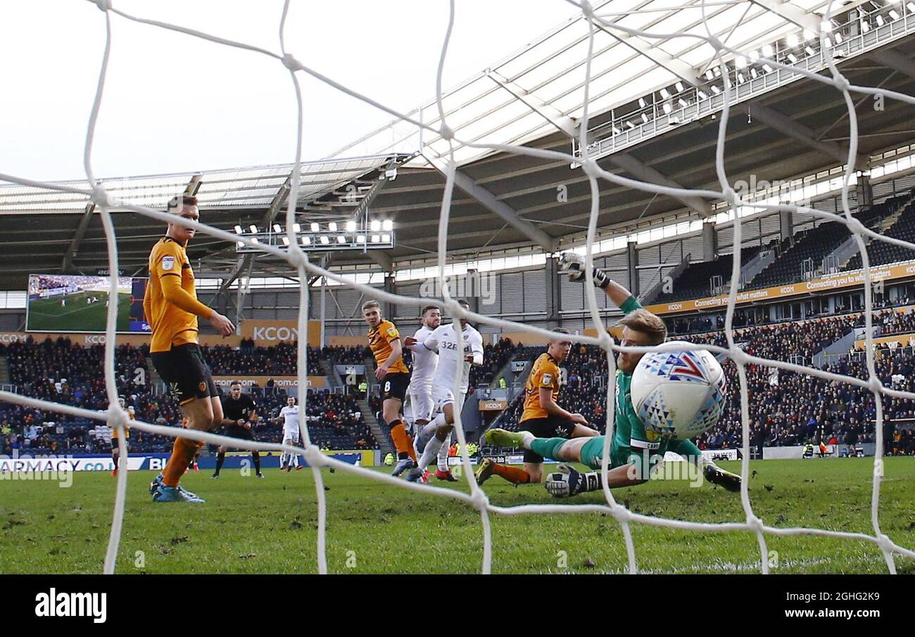 Tyler Roberts of Leeds United scores the third goal during the Sky Bet ...