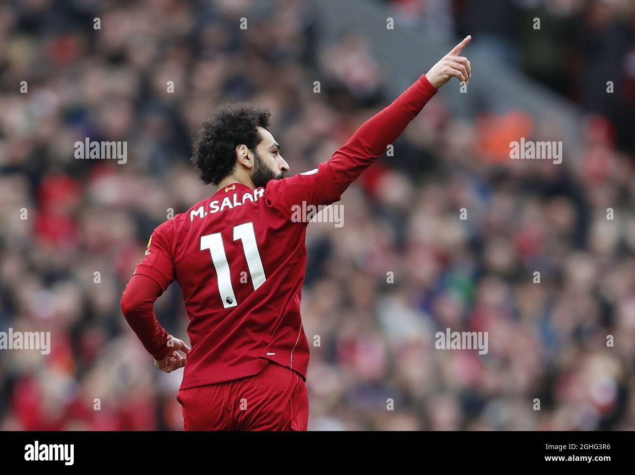 Salah celebrates premier league hi-res stock photography and images - Alamy