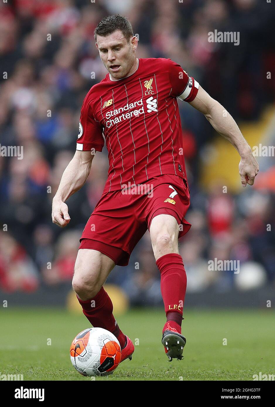 James Milner of Liverpool during the Premier League match at Anfield ...