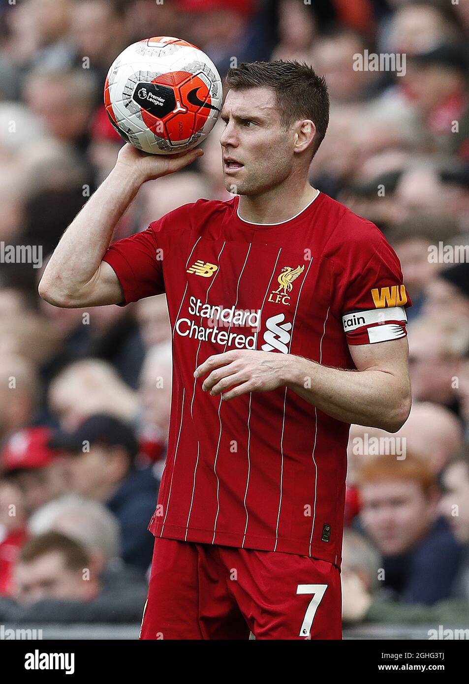 James Milner of Liverpool during the Premier League match at Anfield, Liverpool. Picture date ...