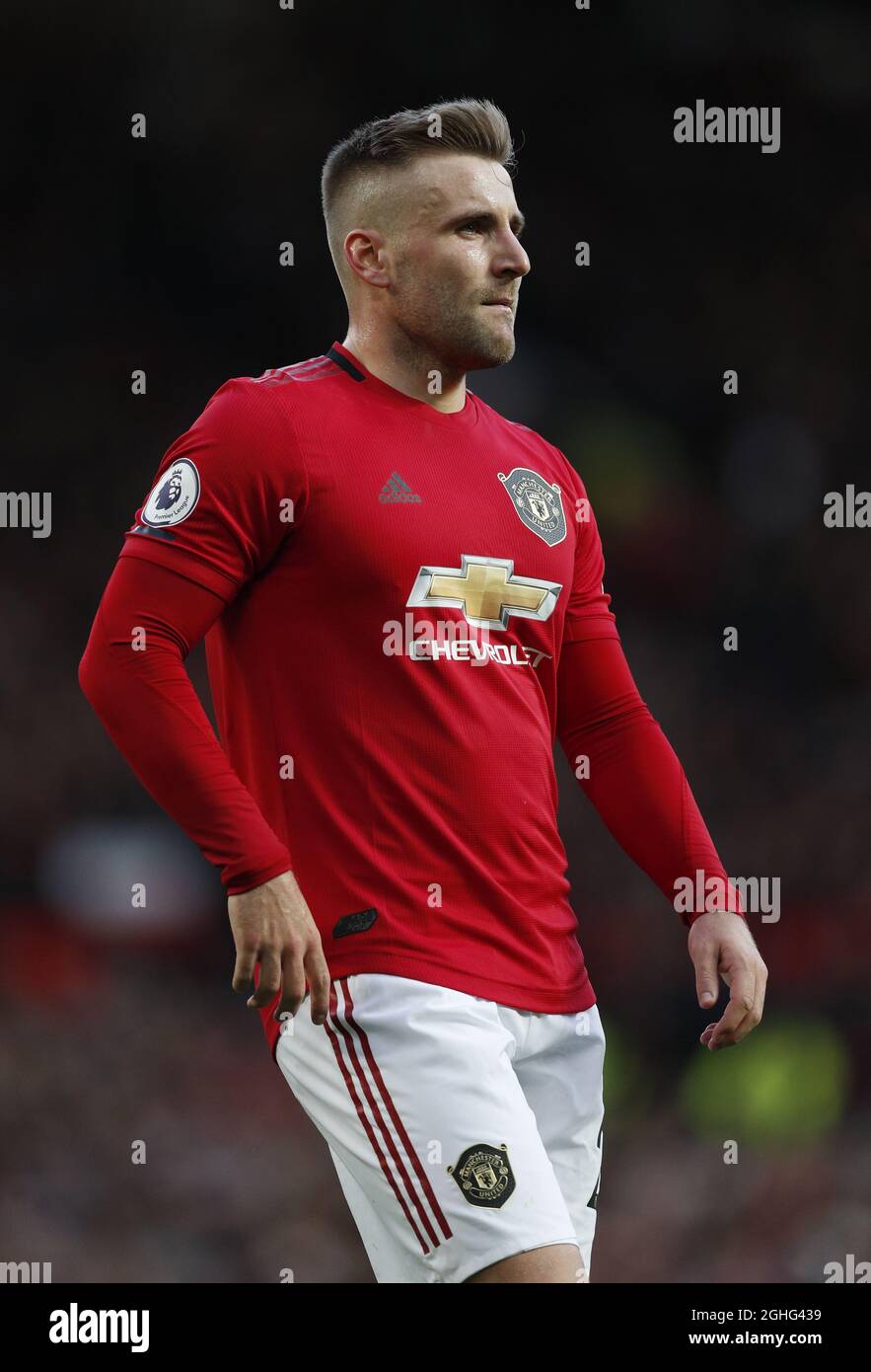 Luke Shaw of Manchester United during the Premier League match at Old ...