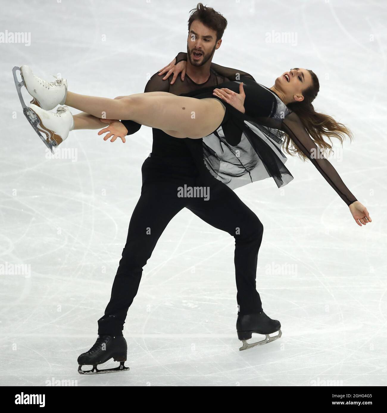 Gabriella Papadakis and Guillaume Cizeron of France perform at Palavela ...