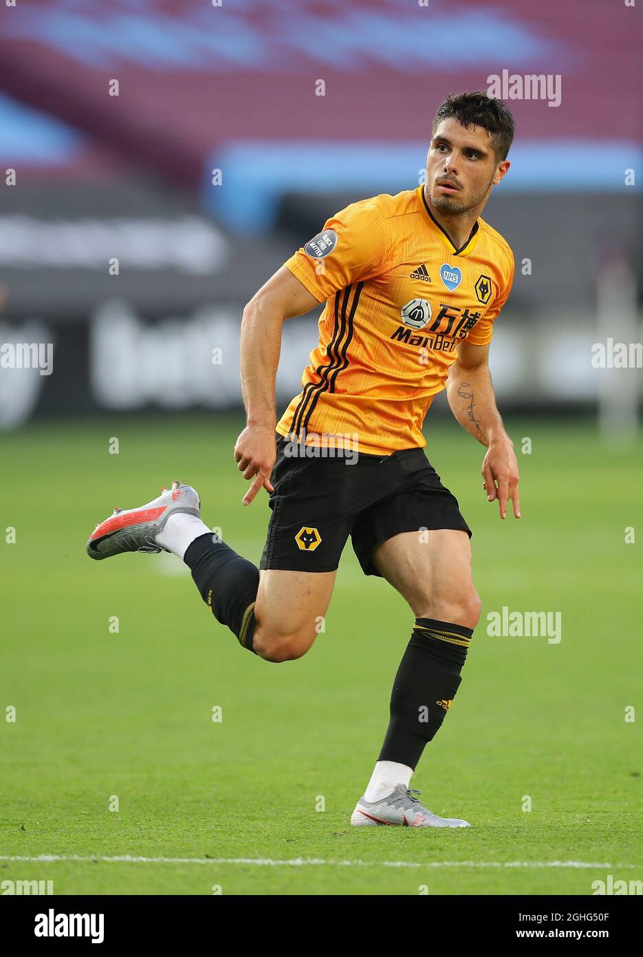 Wolves Pedro Neto during the Premier League match at the London Stadium, London. Picture date ...