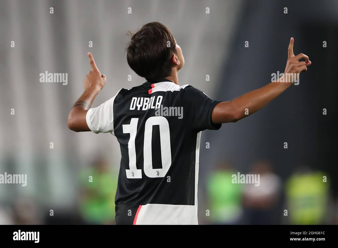 Juventus's Argentinian striker Paulo Dybala celebrates after scoring to ...