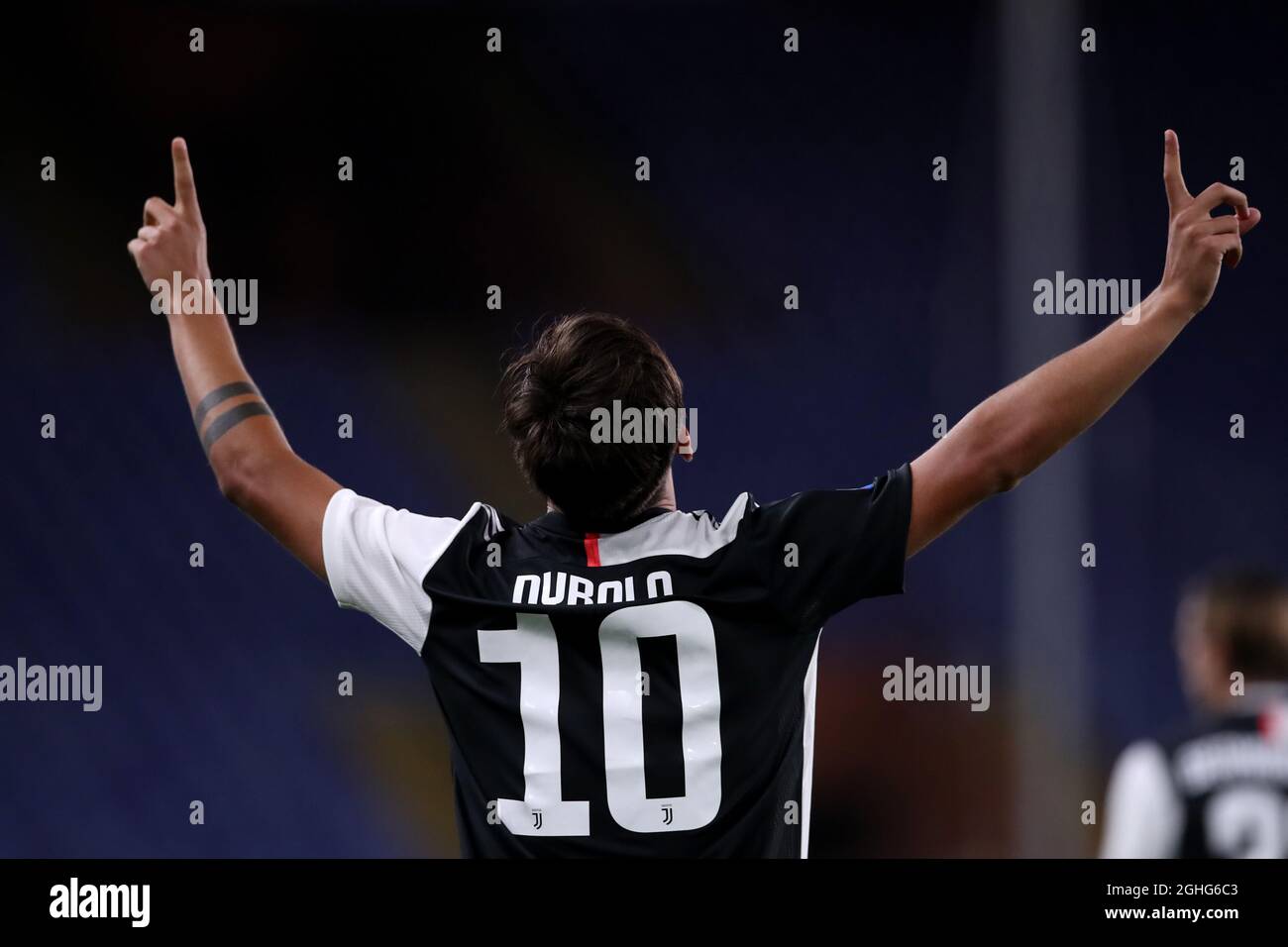 Juventus's Argentinian striker Paulo Dybala celebrates after scoring to ...