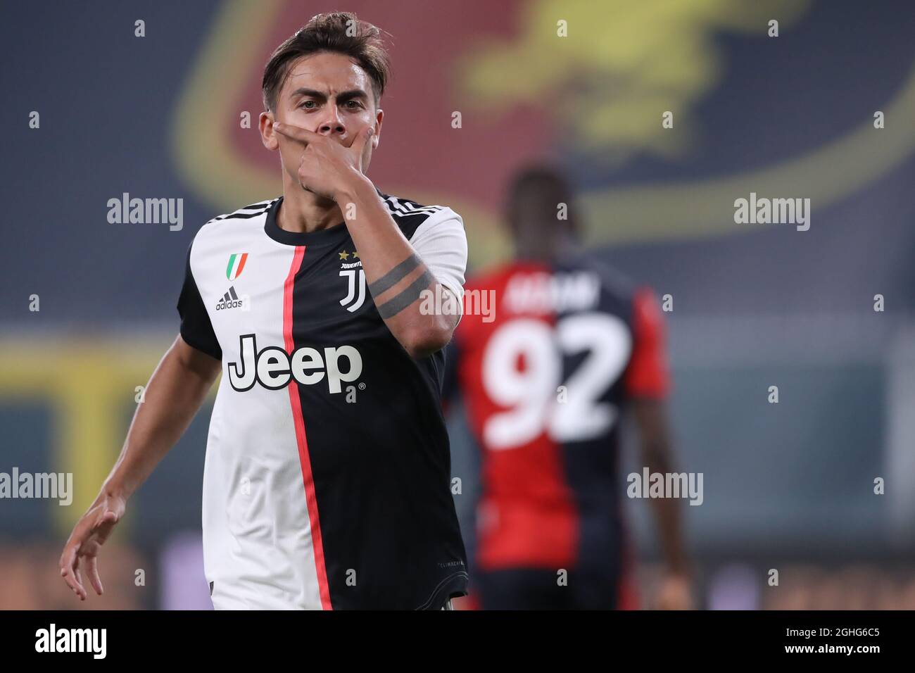 Juventus's Argentinian striker Paulo Dybala celebrates after scoring to ...