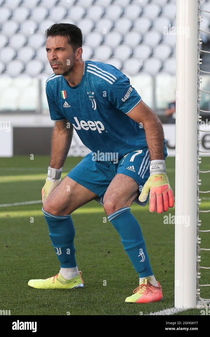 Juventus's Italian goalkeeper Gianluigi Buffon pictured in action ...