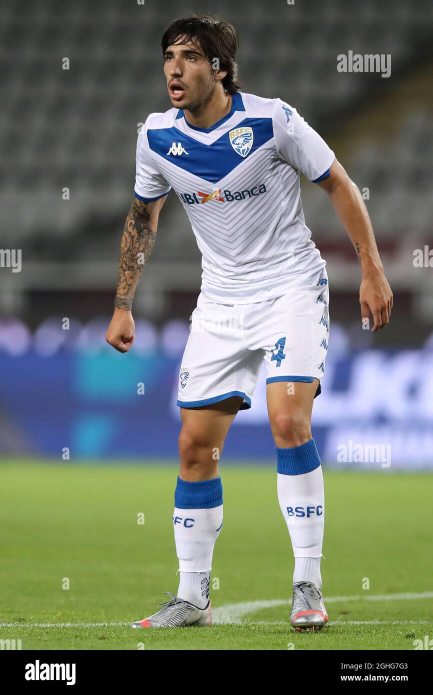 Italian midfielder sandro tonali of serie hi-res stock photography and ...