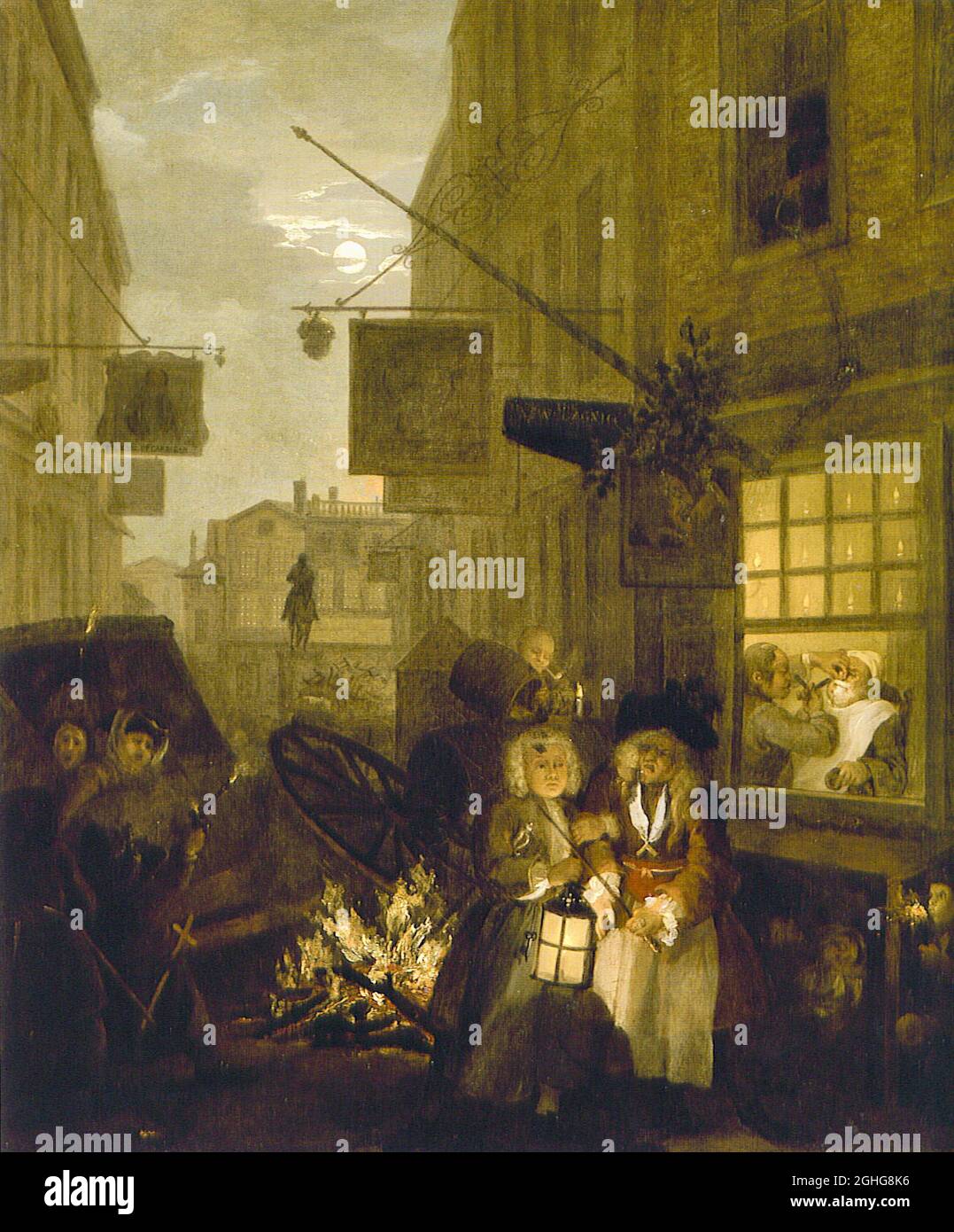 William Hogarth artwork from the series Four Times of the Day completed ...