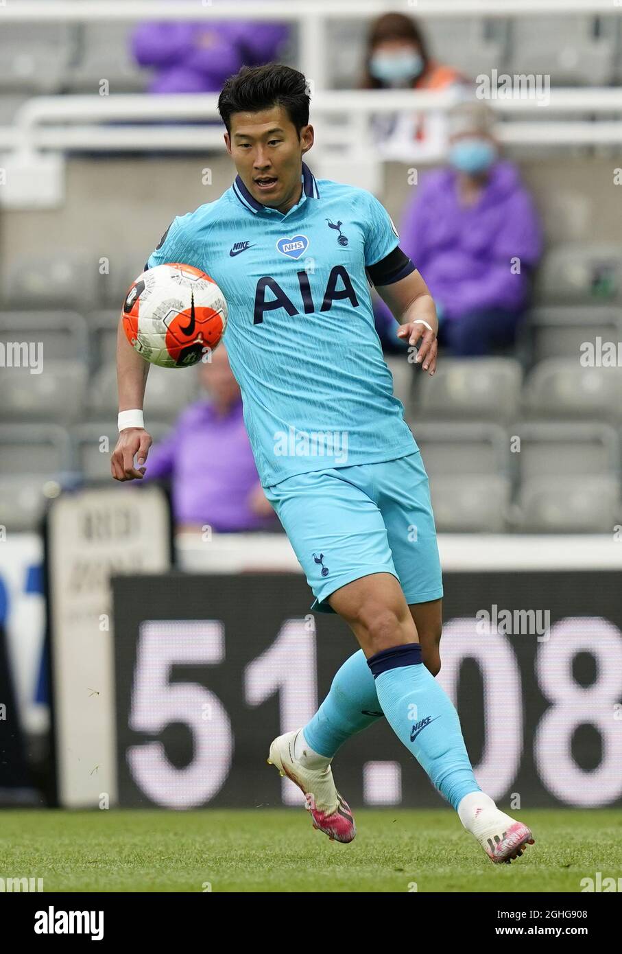 Heung-Min Son of Tottenham during the Premier League match at St. James ...