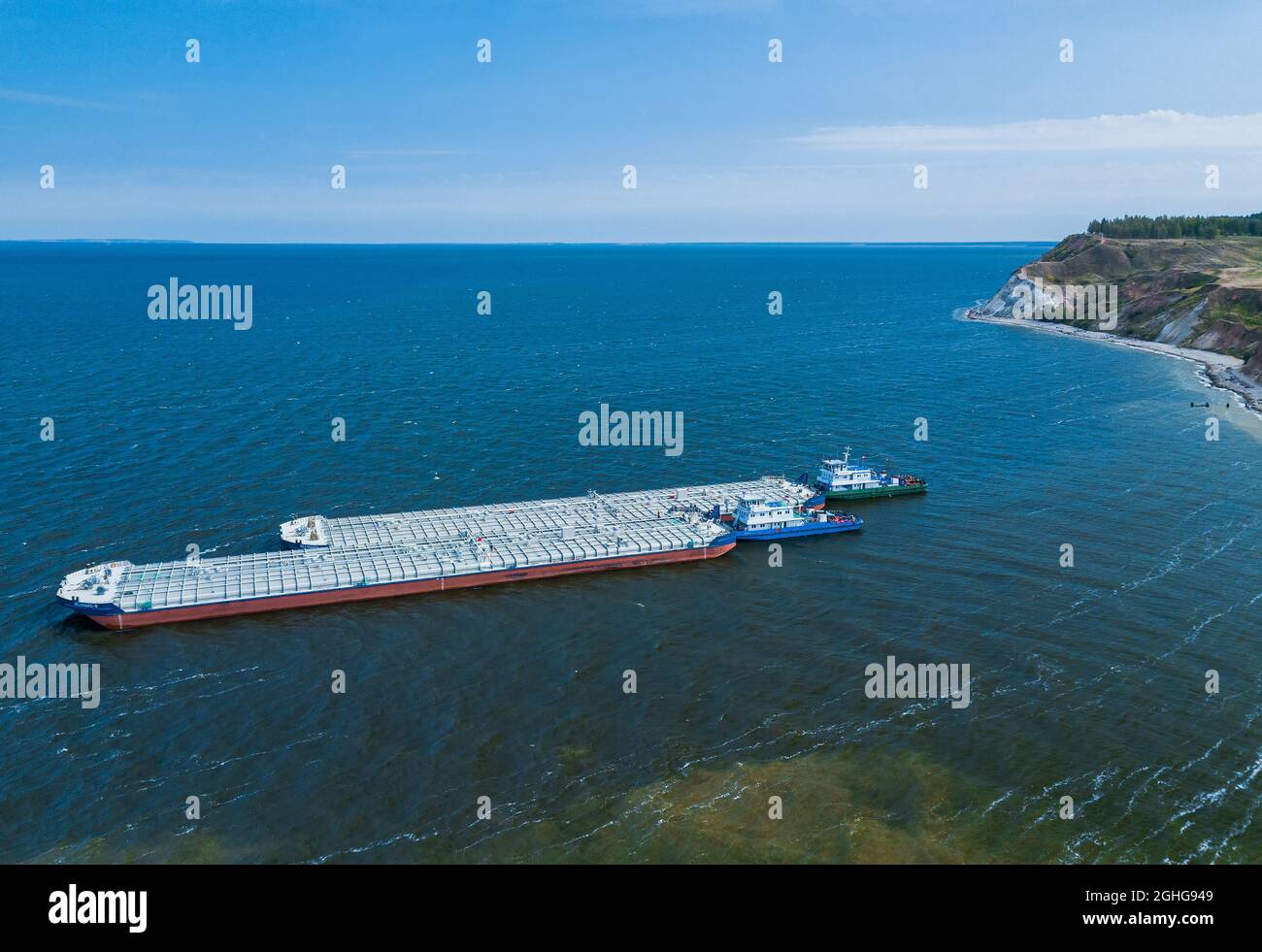 Top view of international containers cargo ships. Freight ...
