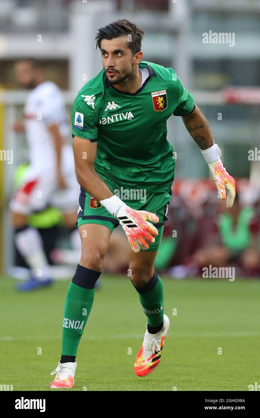 Italian goalkeeper Mattia Perin of Genoa CFC during the Serie A match ...