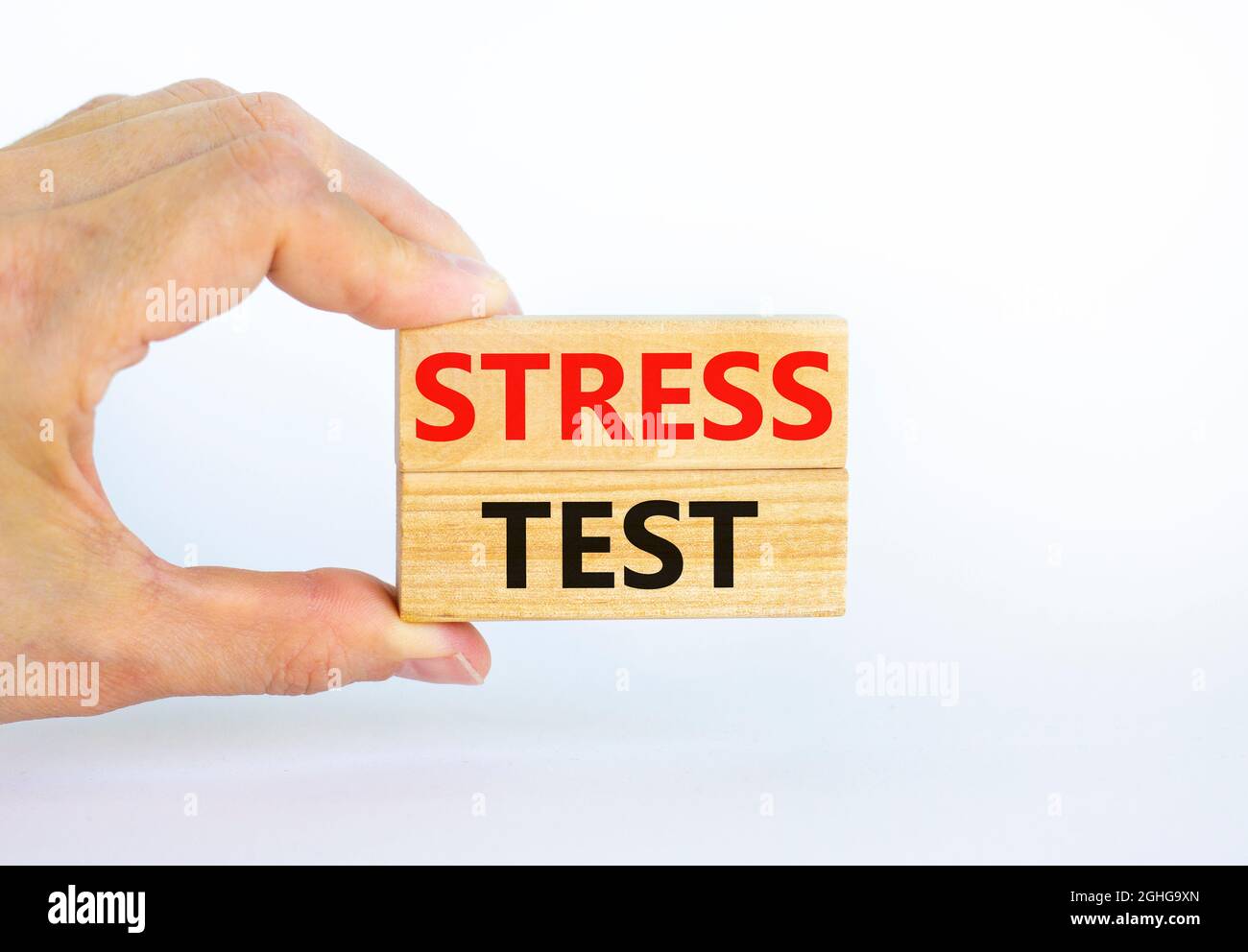 Stress test symbol. Concept words Stress test on wooden blocks on a ...