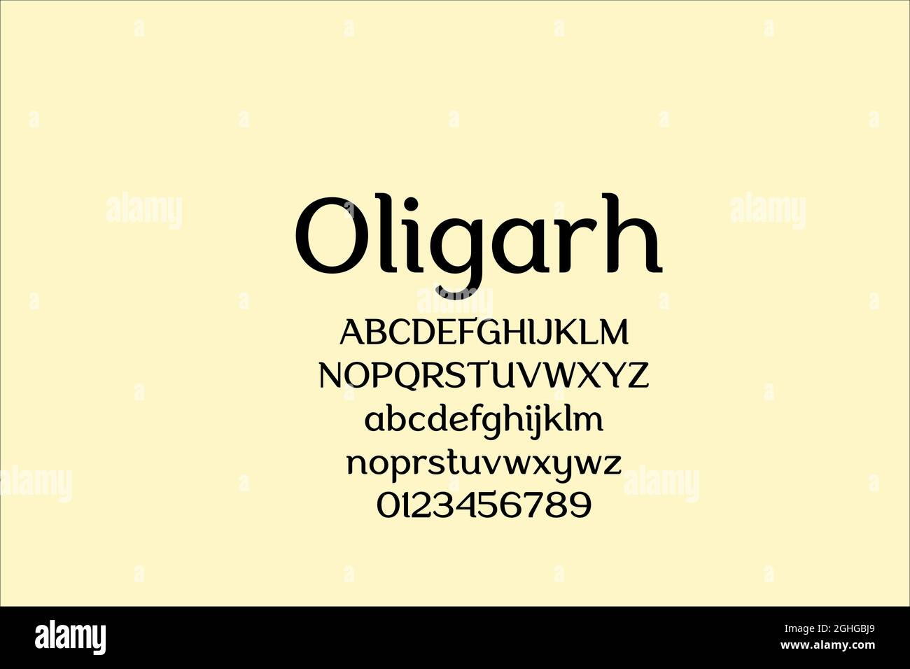 Vintage decorative font with label design and background pattern Stock ...