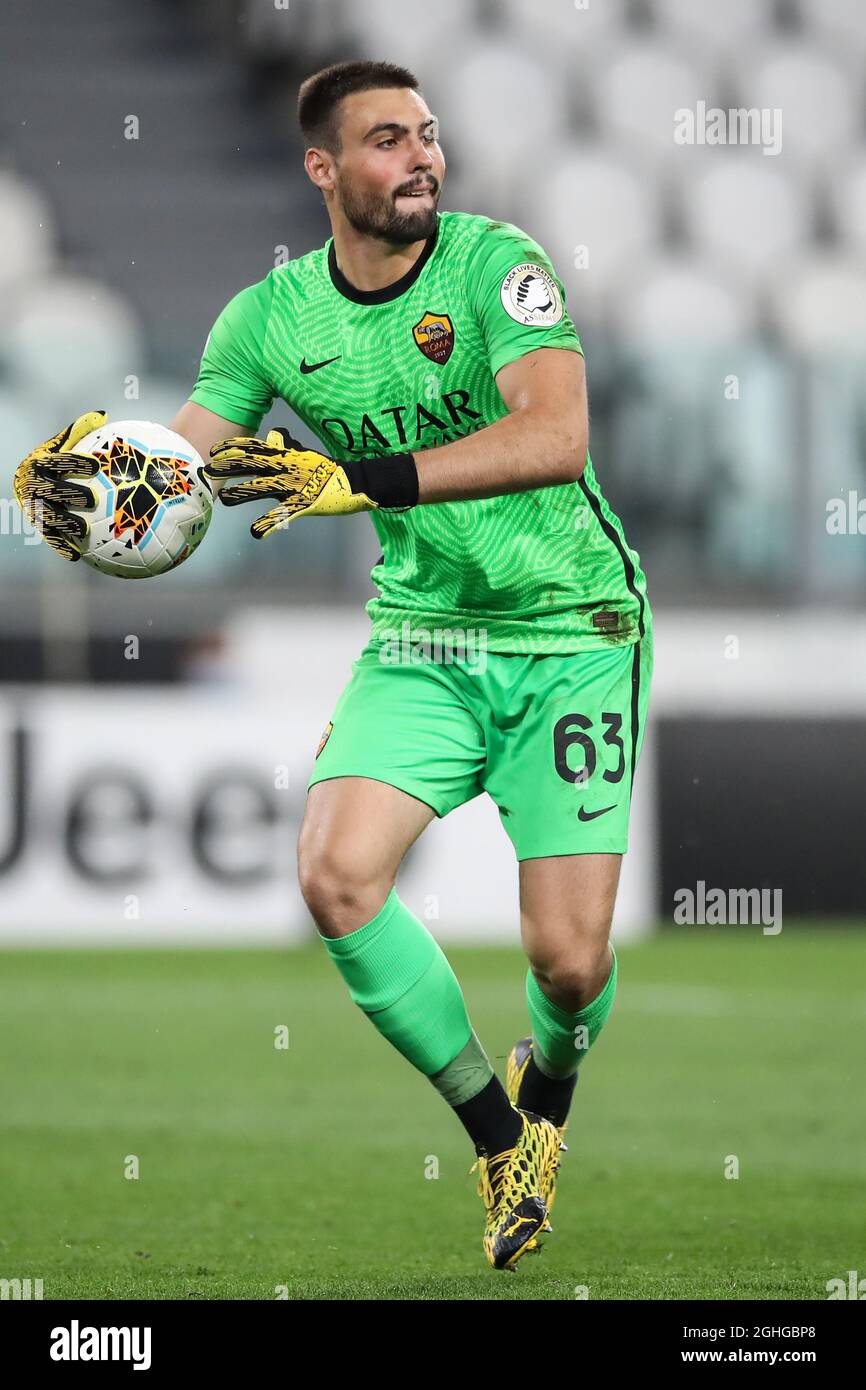 Daniel Fuzato of AS Roma during the Serie A match at Allianz Stadium ...