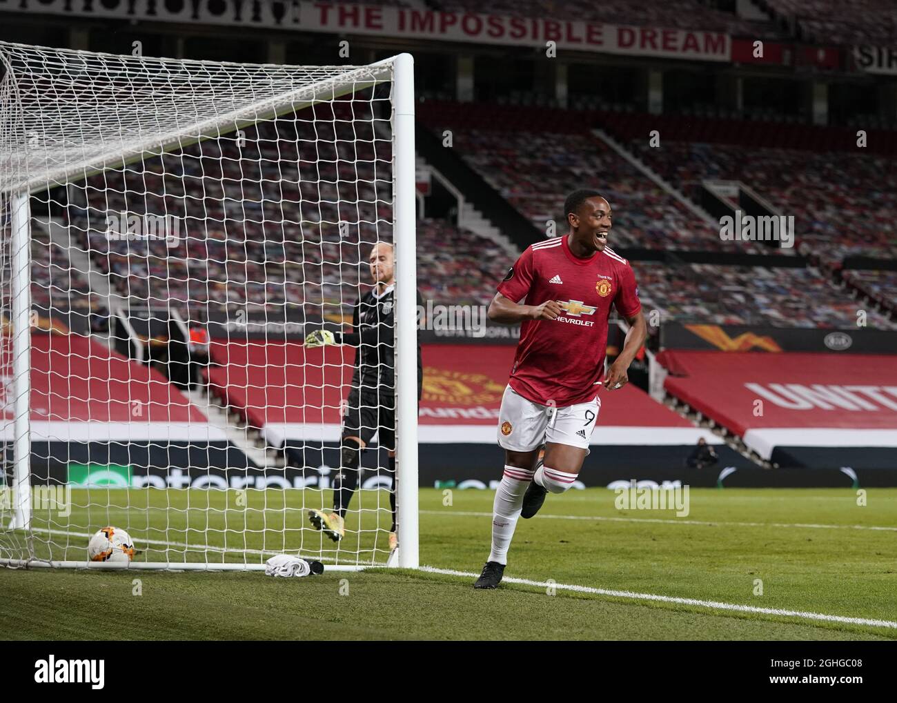 Anthony Martial of Manchester United celebrates scoring the second goal ...
