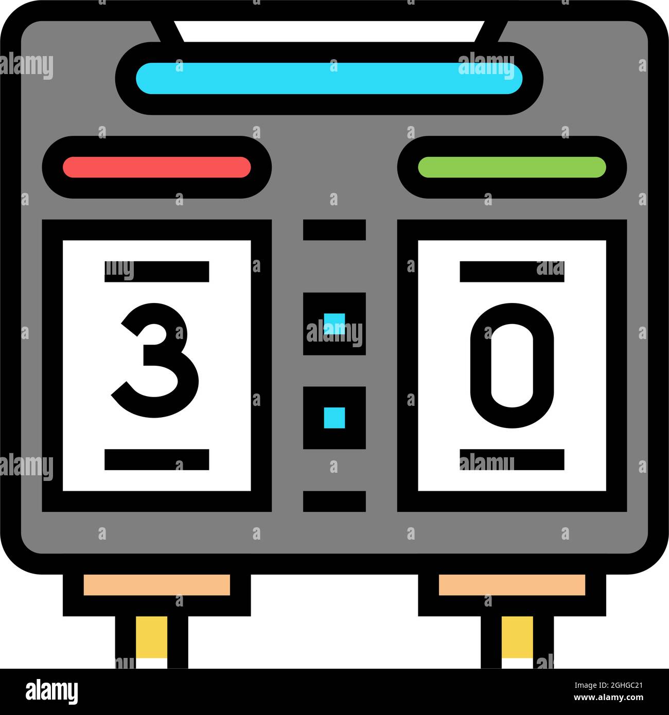 scoreboard soccer color icon vector illustration Stock Vector Image ...