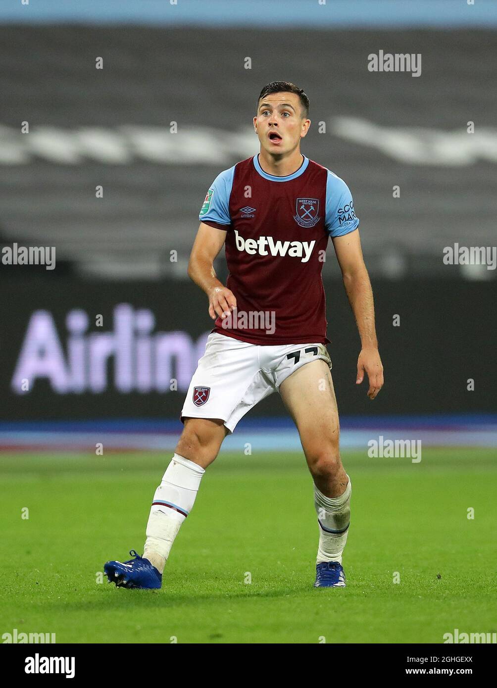 West Ham's Josh Cullen during the Carabao Cup match at the London ...