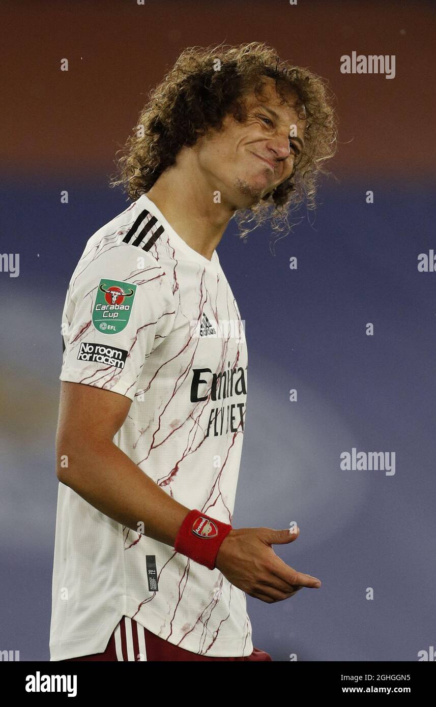 David Luiz of Arsenal during the Carabao Cup match at the King Power ...