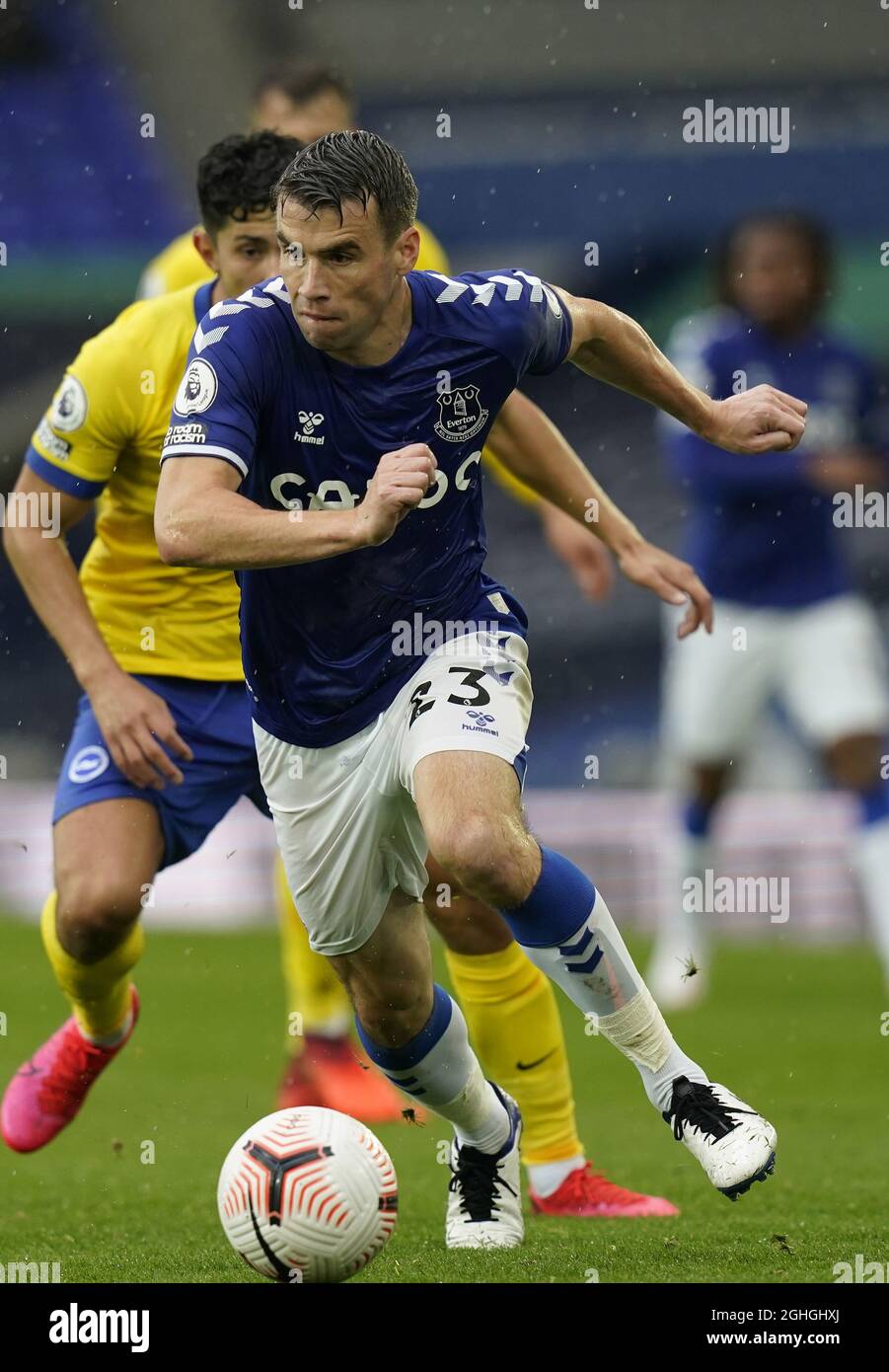 Seamus Coleman of Everton during the Premier League match at Goodison ...