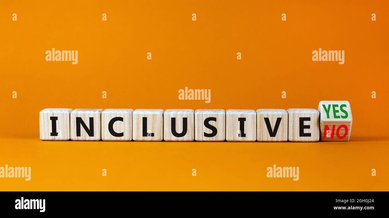 Inclusive yes or no symbol. Turned a wooden cube and changed words ...