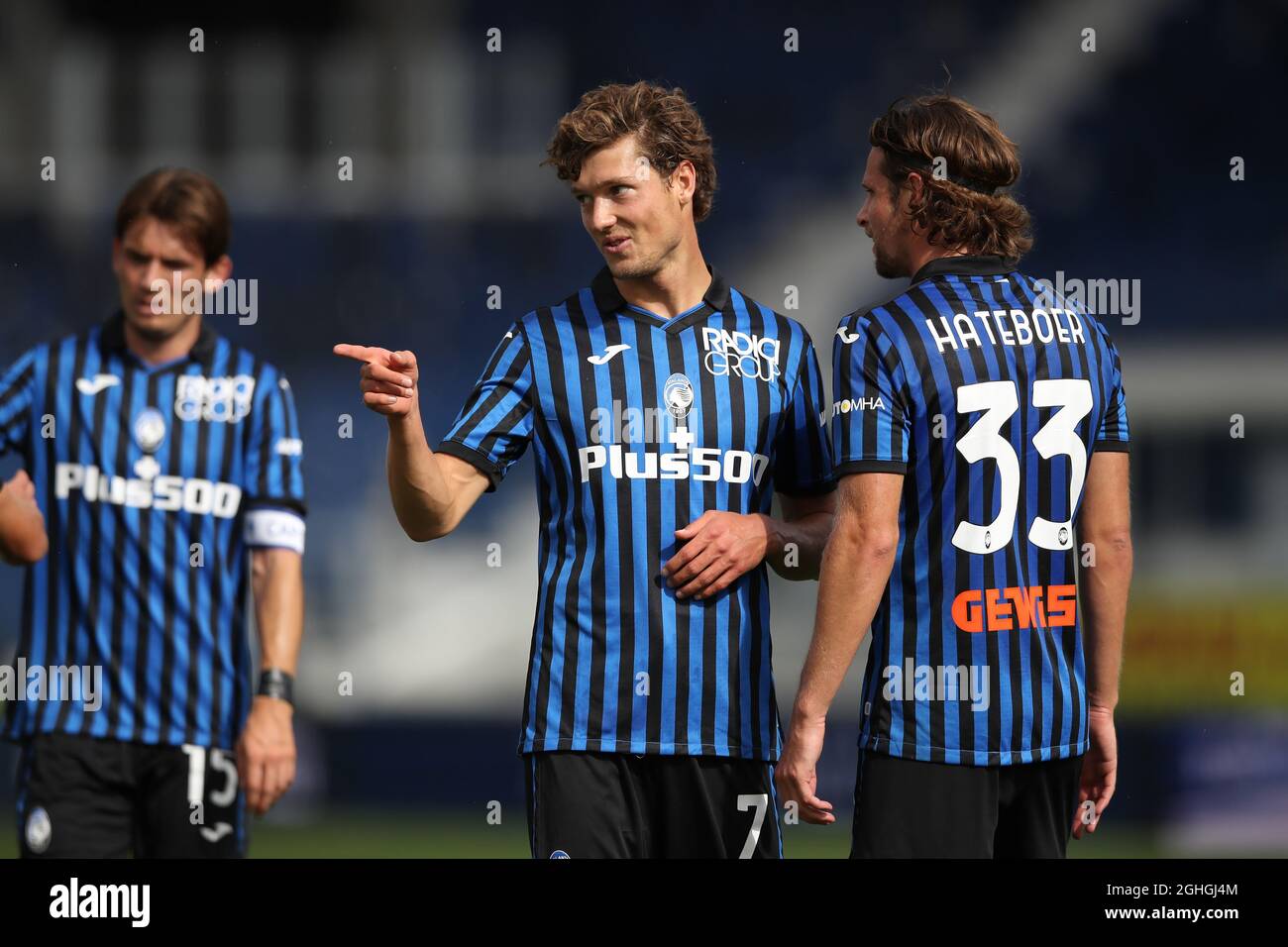 Sam Lammers of Atalanta pictured with Hans Hateboer after the final ...
