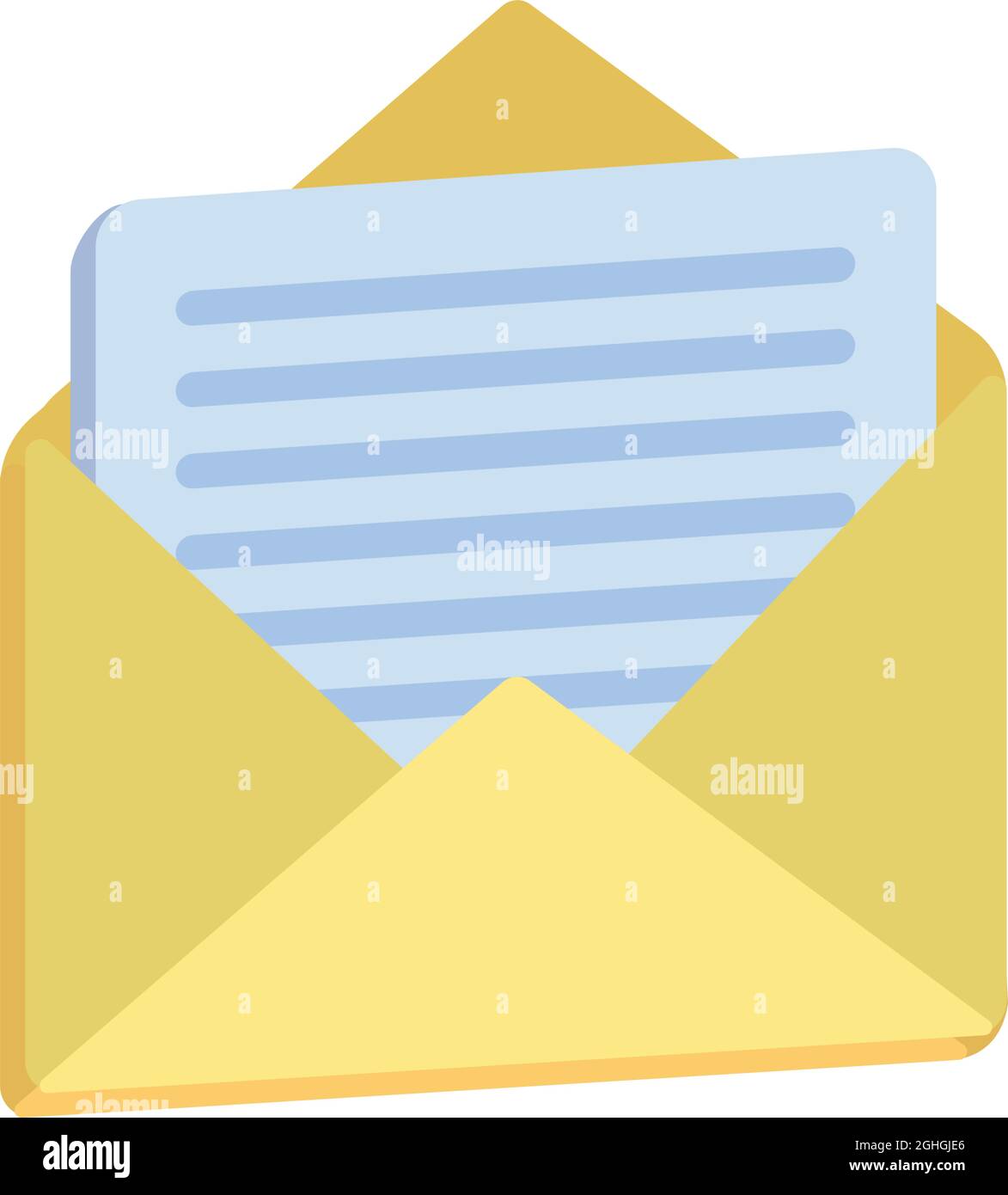 open yellow envelope Stock Vector Image & Art - Alamy