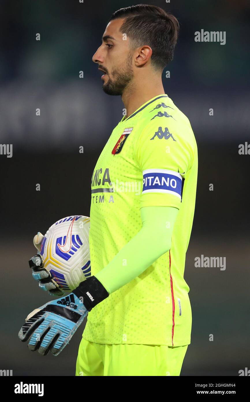 Mattia Perin of Genoa CFC reacts during the Serie A match at Stadio ...
